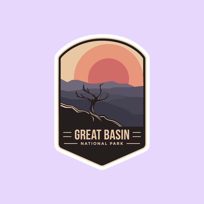 Great Basin National Park Sticker, National Park Badge Stick - Inspire ...