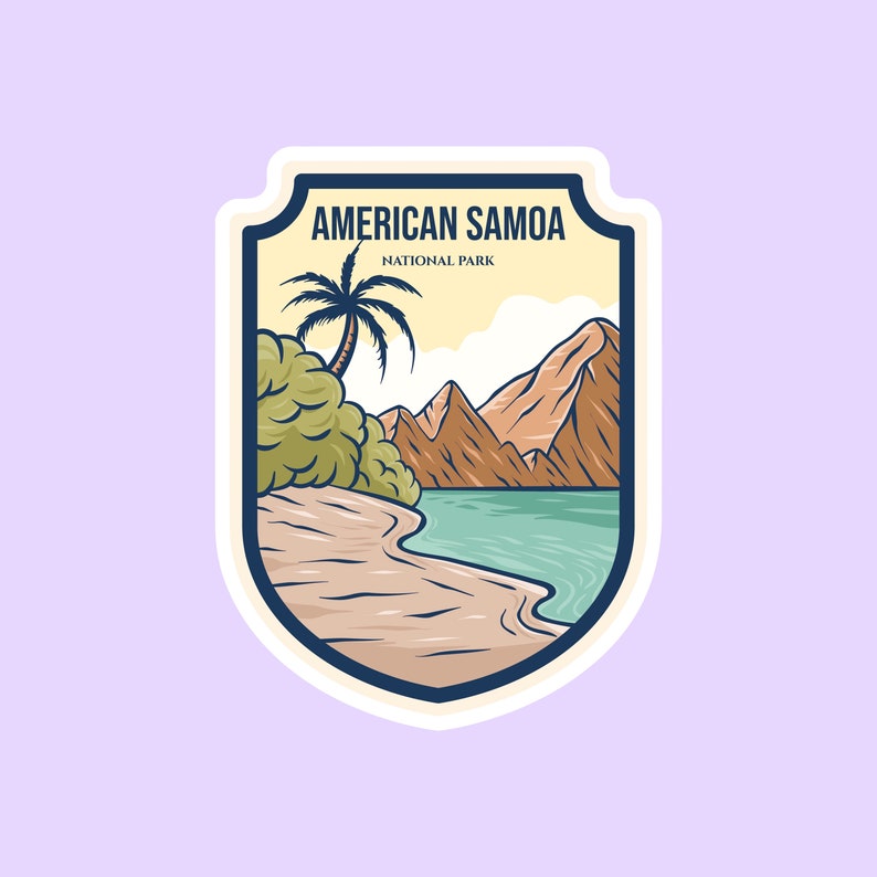 American Samoa National Park Sticker, National Park Badge St - Inspire ...