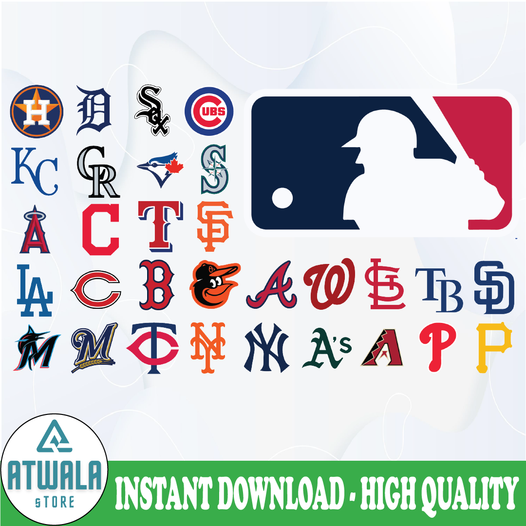 MLB Logo SVG Bundle – Baseball Logo–MLB logo MLB Svg Vector | Inspire ...
