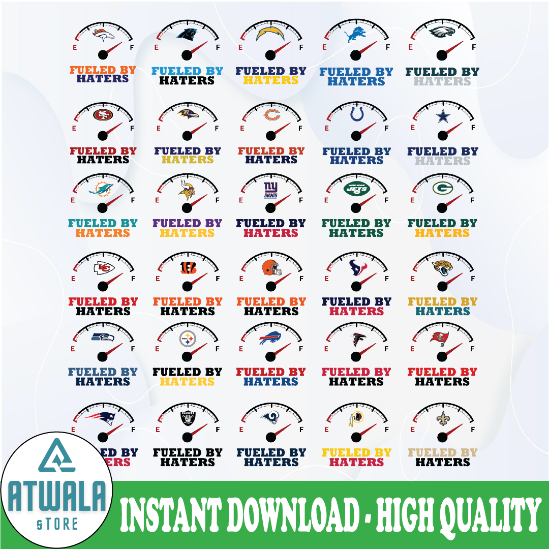 NFL Fueled By Haters Bundle svg png NFL logo Vector Printabl | Inspire ...