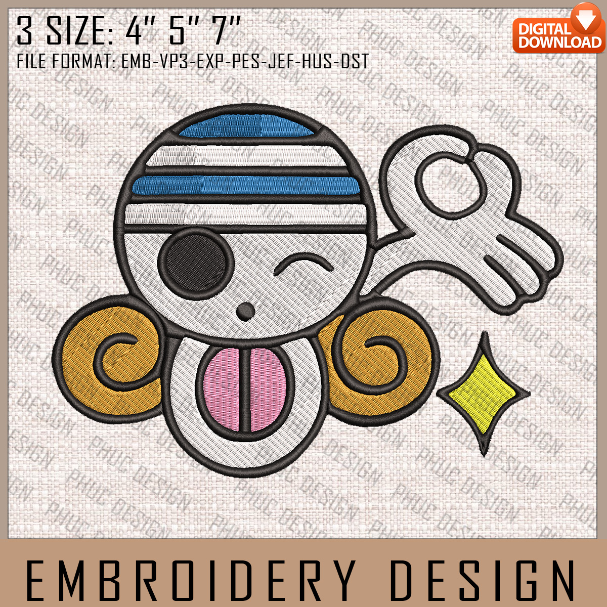 Nami Embroidery Files, One Piece, Anime Inspired Embroidery | Inspire ...