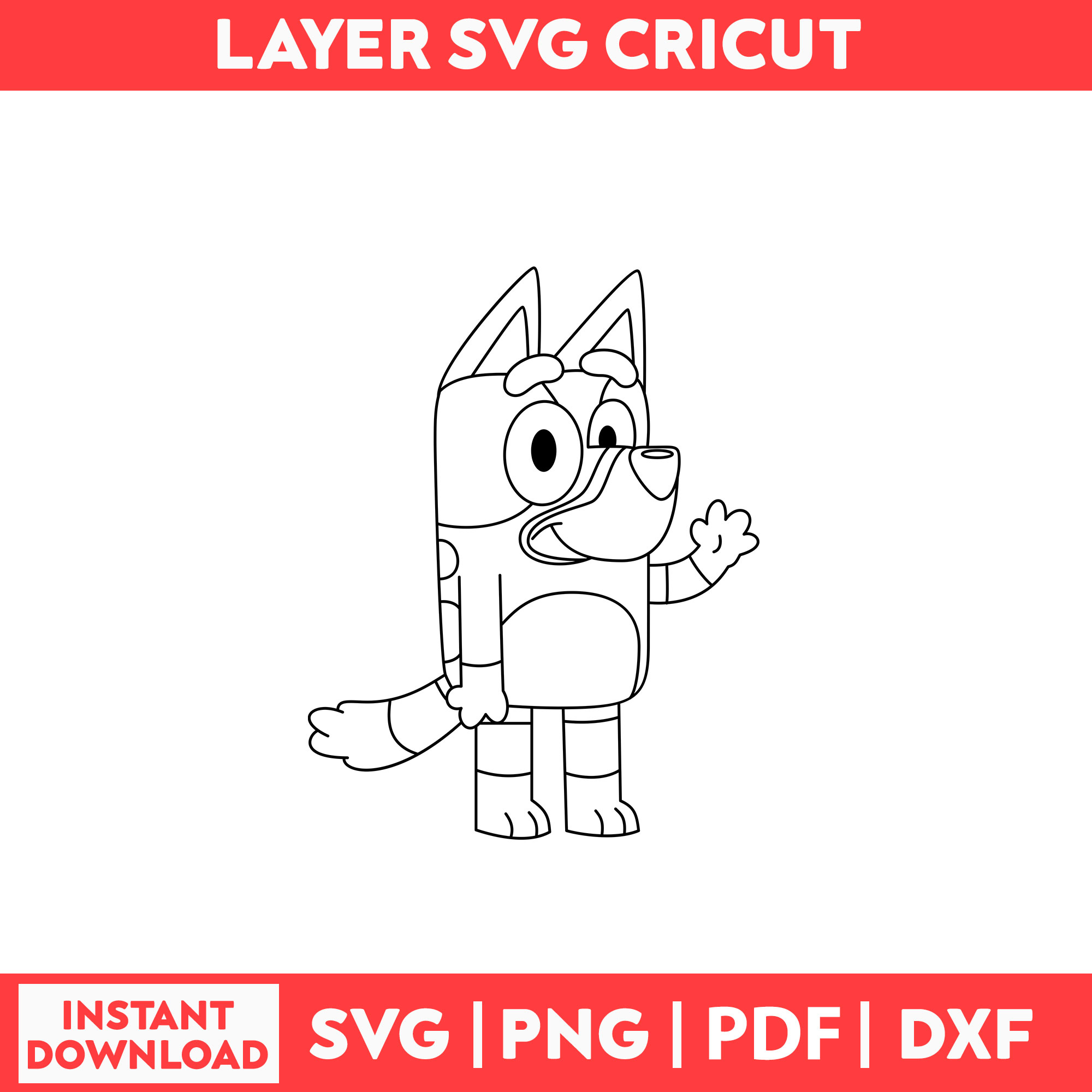 Colour In Bluey Svg, Bluey Svg, Bluey Characters Svg, Png, p | Inspire ...