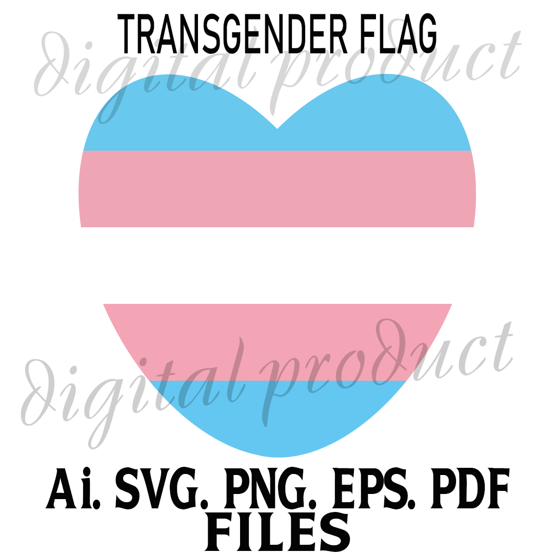 TRANSGENDER FLAG HEART VECTOR GRAPHIC SVG.PNG.AI.EPS.PDF DOW | Inspire ...