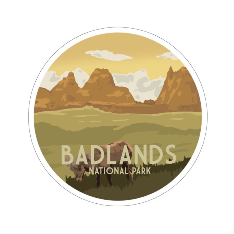 Badlands National Park Vinyl Decal | Sticker for Laptops, Hy - Inspire ...