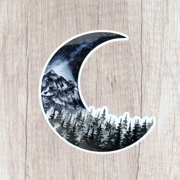 Crescent Moon Sticker- Adventure Sticker- Hydro Flask Sticke - Inspire ...