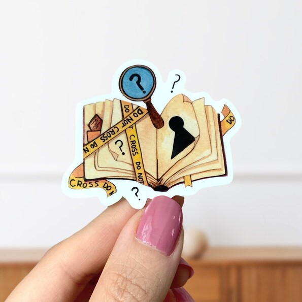 Mystery Book Genre Glossy Vinyl Diecut Sticker- Crime Thrill - Inspire ...