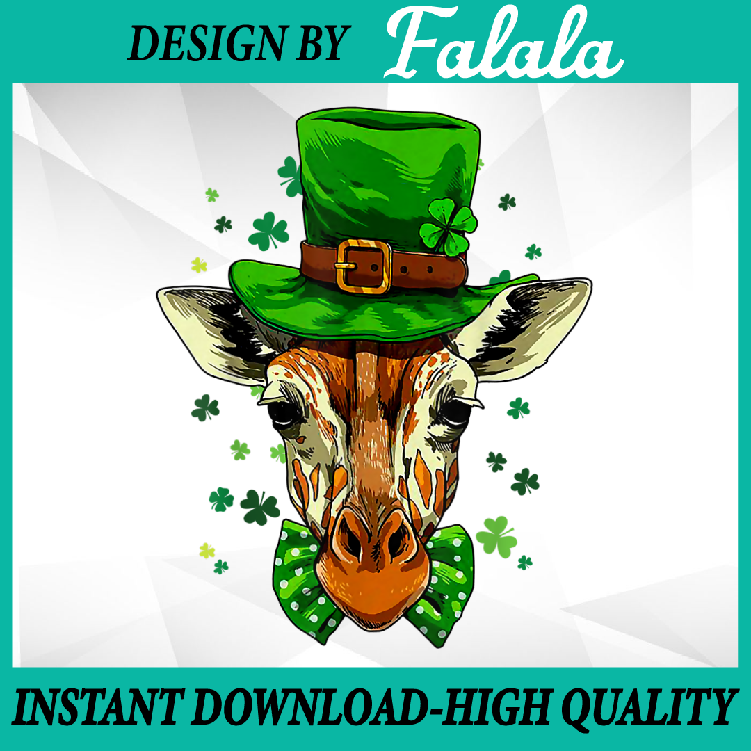 Irish Leprechaun Giraffe PNG, Shamrock St Patrick Day Png, P | Inspire ...