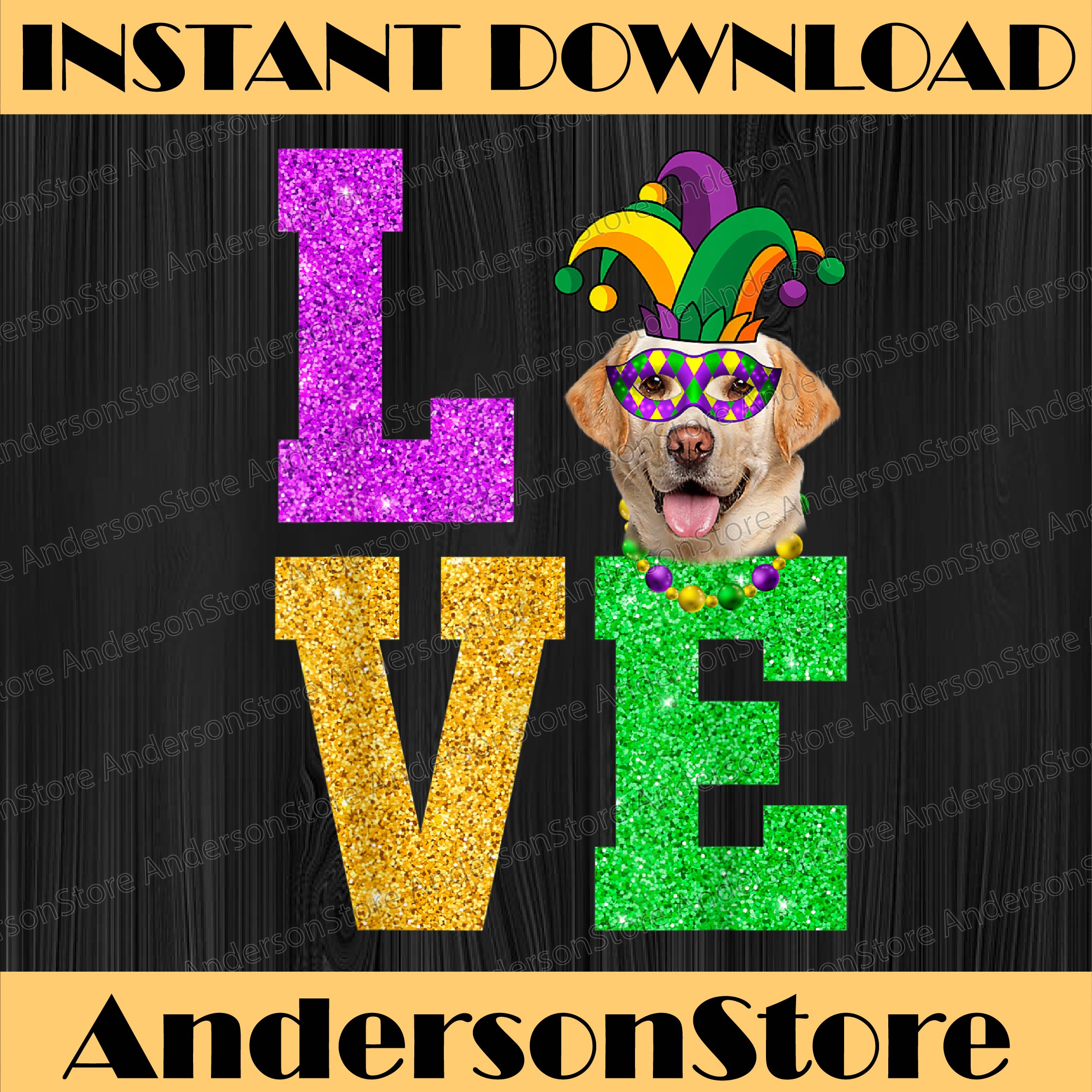 Cute I Love Mardi Gras Labrador Dog Puppy Lover Mardi Gras F - Inspire ...