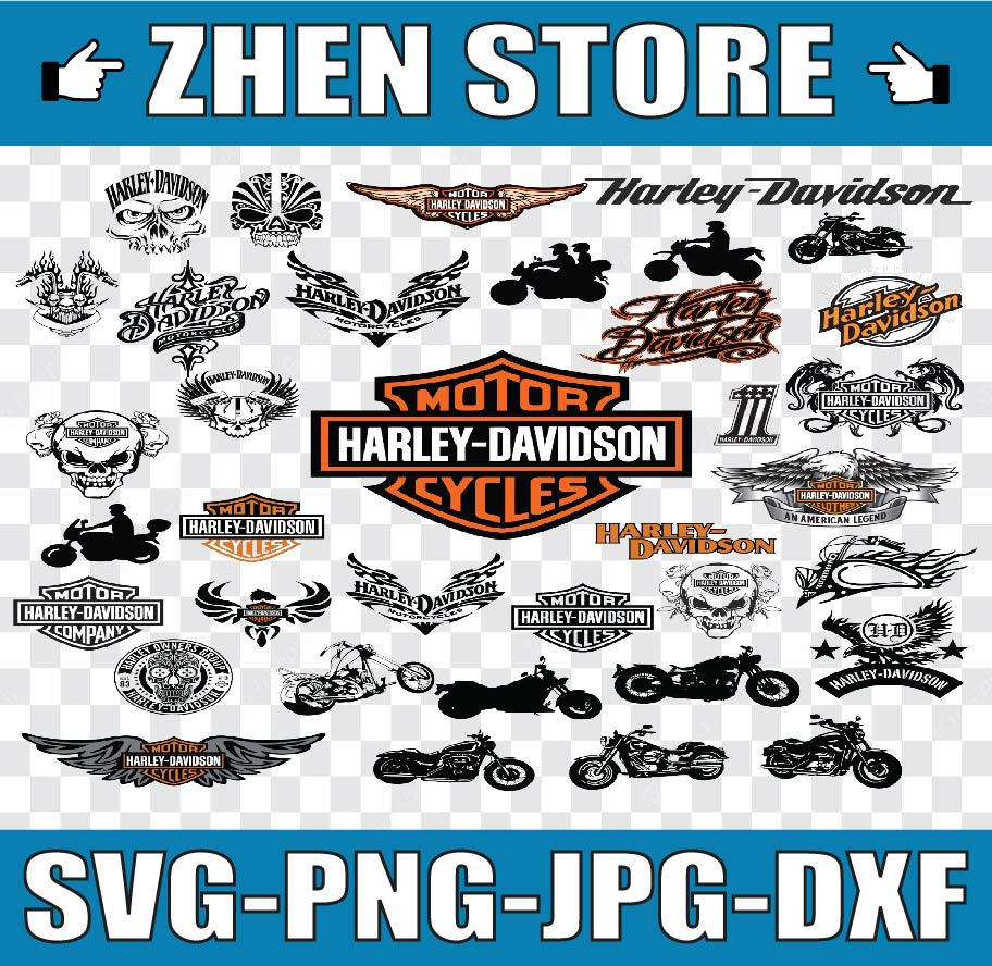 Harley Davidson BUNDLE SVG,png,dxf,harley davidson logo svg, | Inspire ...
