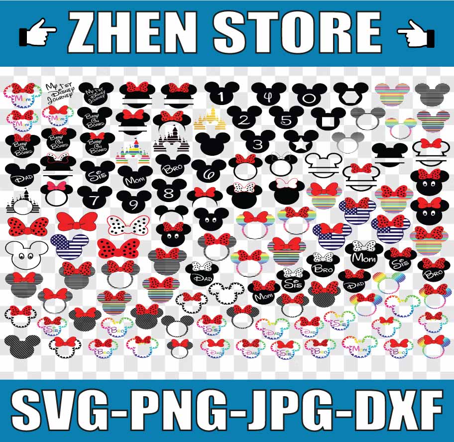 DISNEY SVG Bundle, Mickey SVG, Minnie svg, Disney svg, Disne | Inspire ...