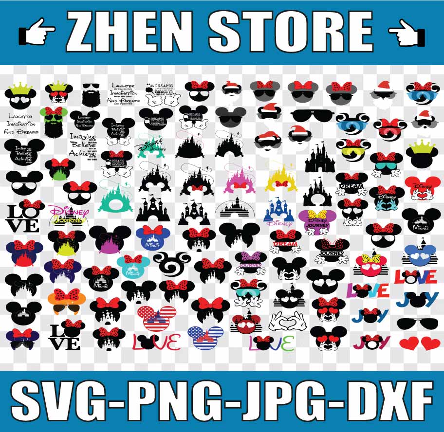 DISNEY SVG Bundle, Mickey SVG, Minnie svg, Disney svg, Disne | Inspire ...