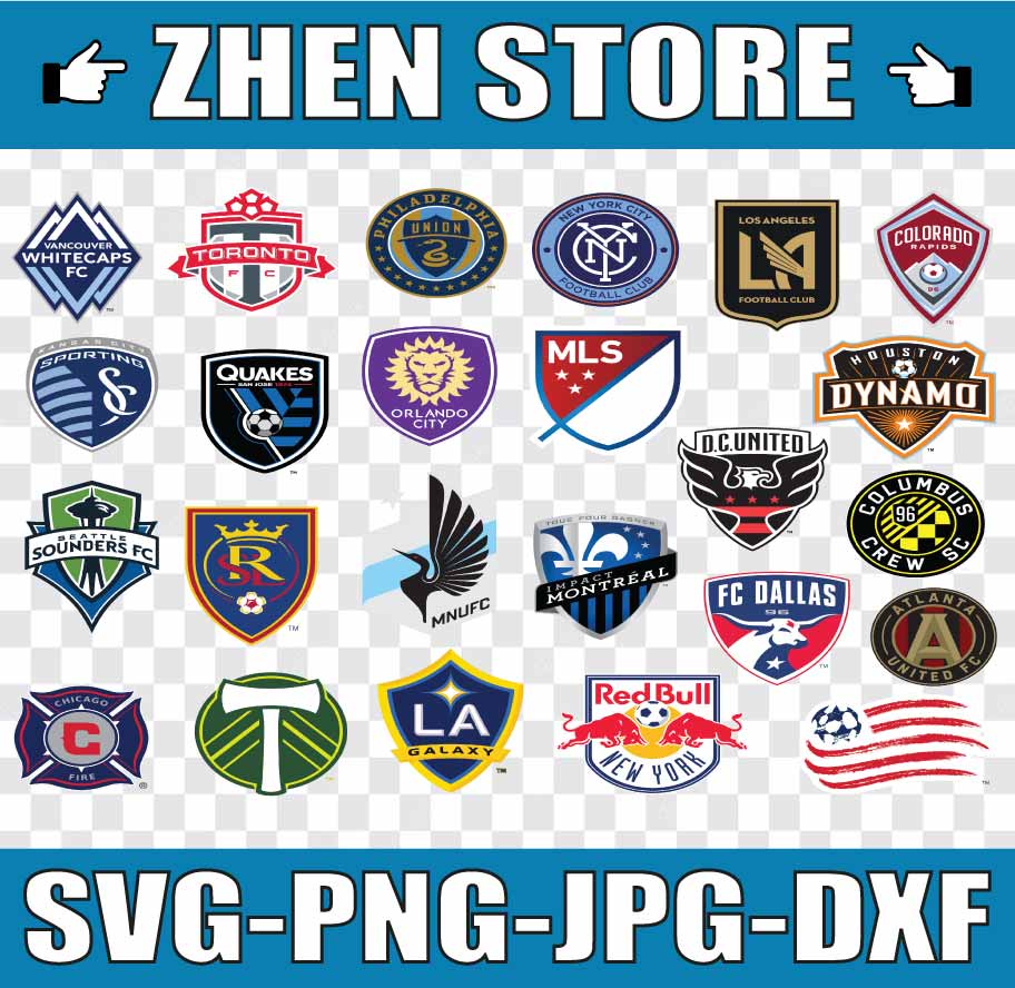 MLS Soccer League Logo SVG Bundle Vector Printable Logo Cut | Inspire ...
