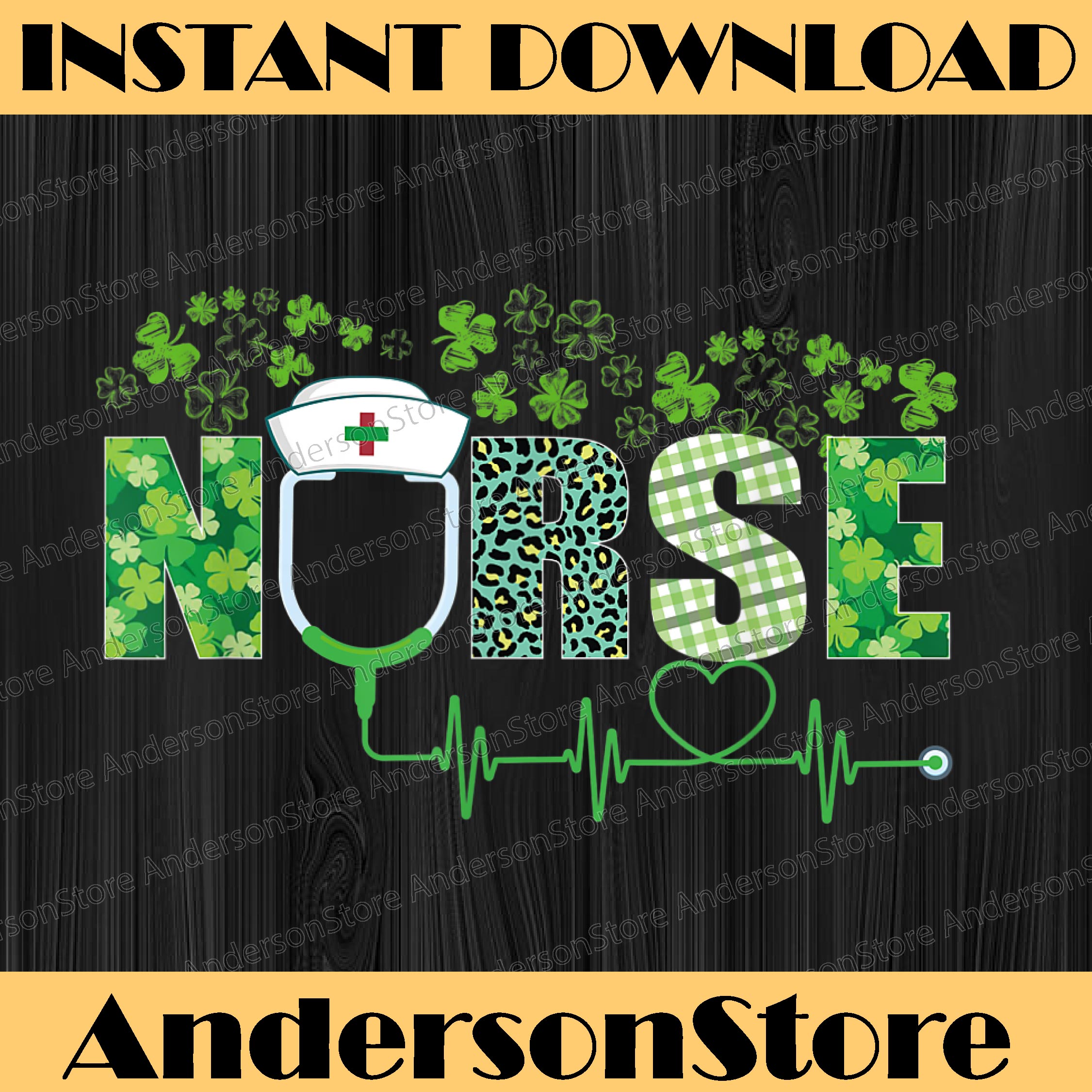 Irish Nurse Shamrock Stethoscope St Patrick's Day Nurse PNG | Inspire ...