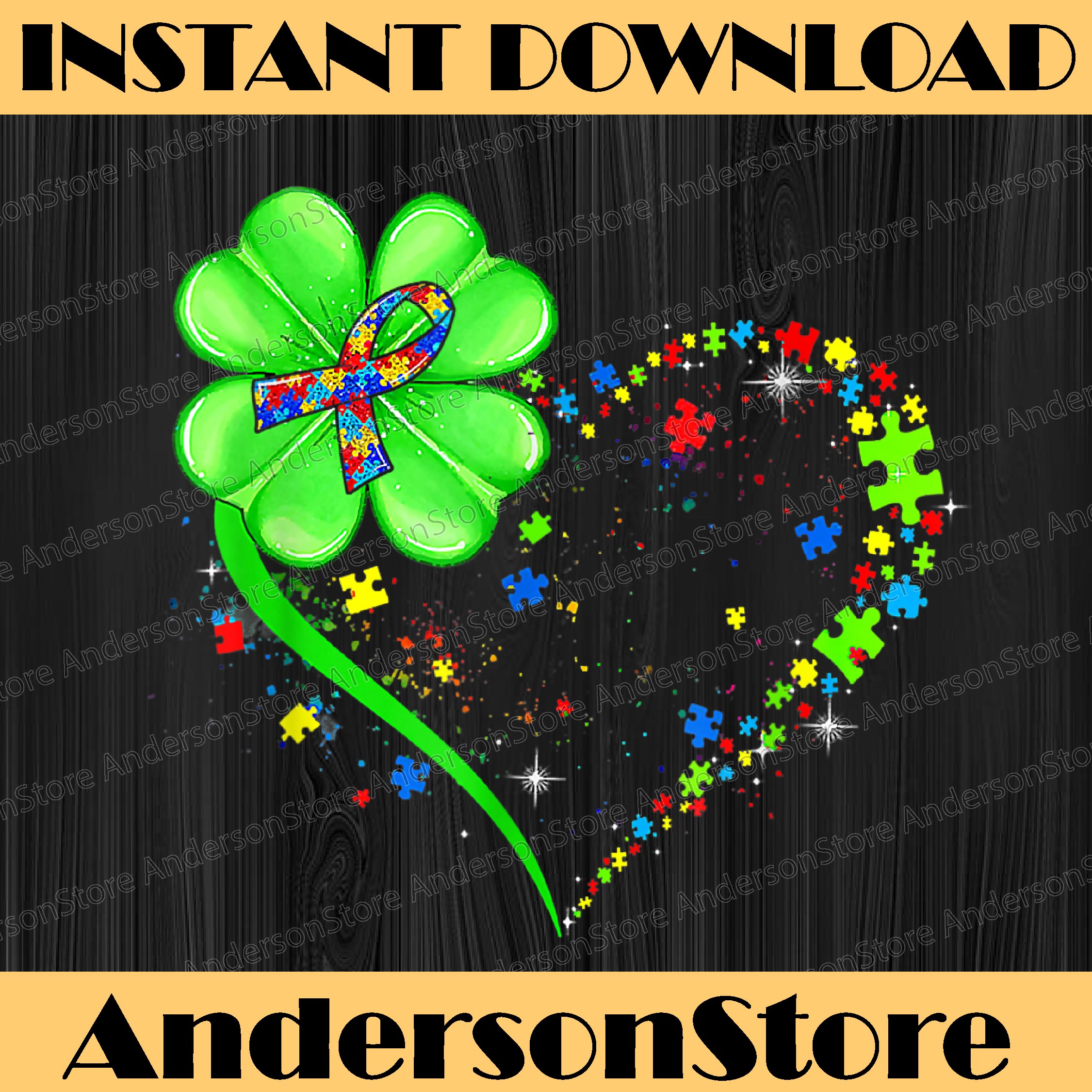 Funny Autism Clover Autism St Patrick's Day PNG Sublimation | Inspire ...
