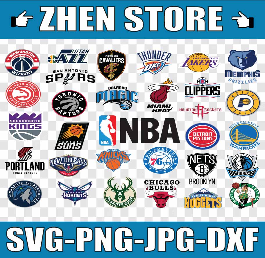 NBA Logo Bundle SVG, Nba Svg, Basketball svg, Png, Svg, Jpg, | Inspire ...