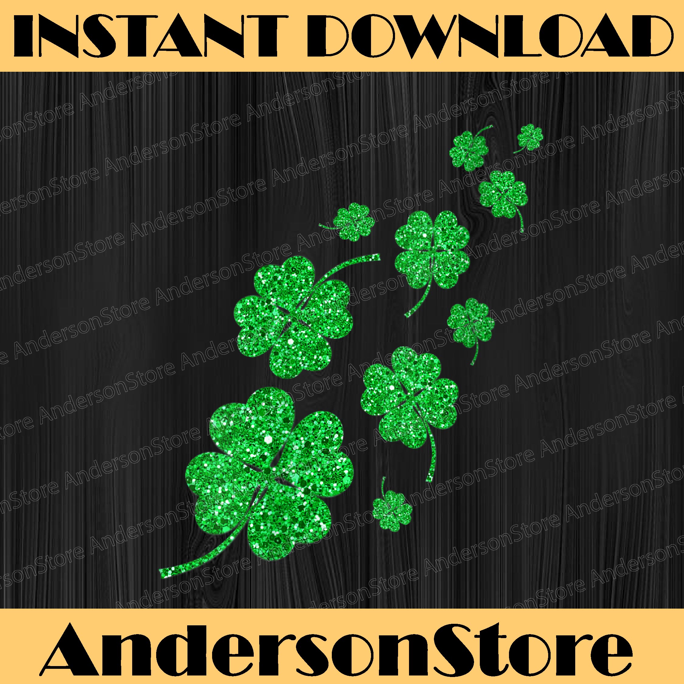 Shamrock Irish Glitter Green Shamrocks Irish Day PNG Sublima - Inspire ...