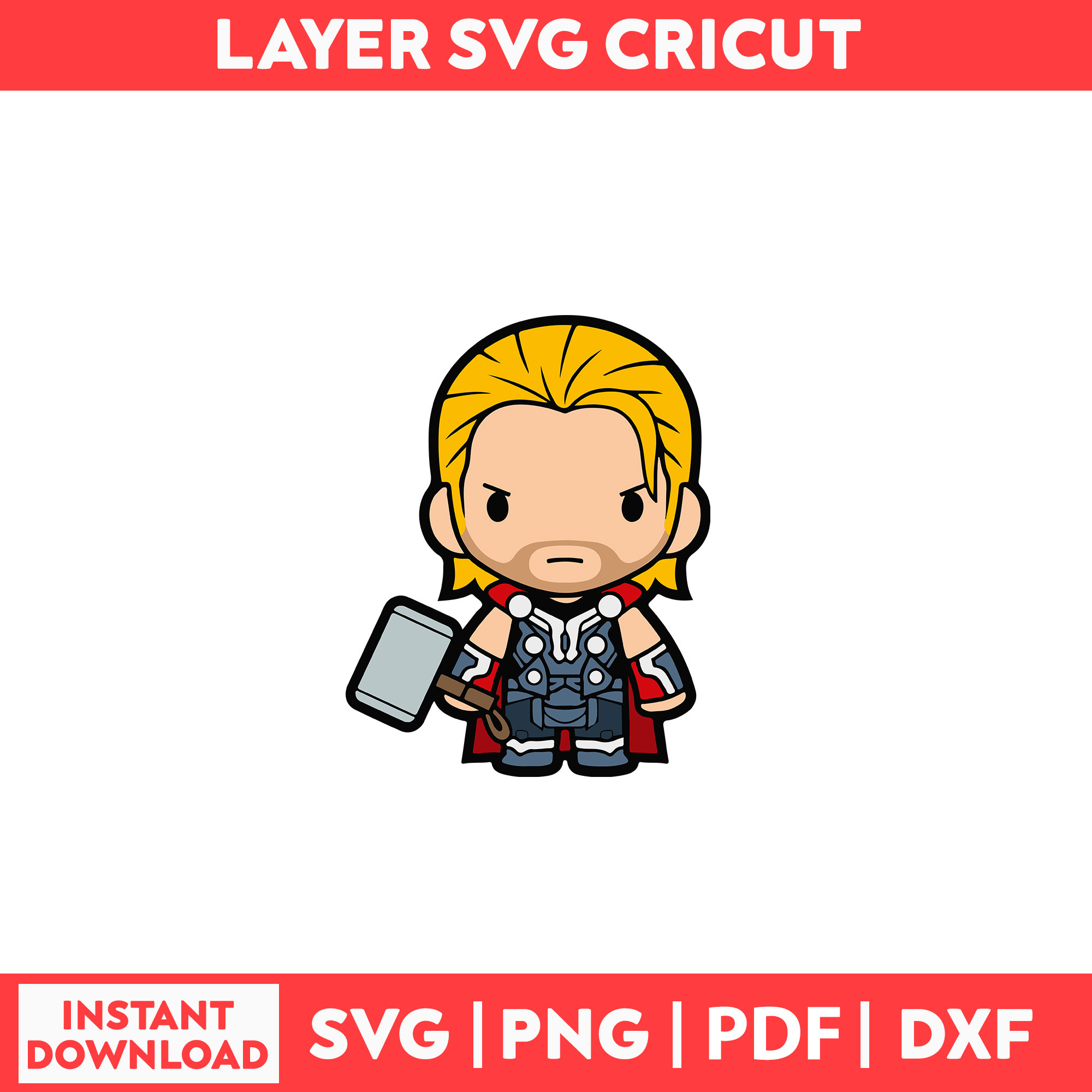 Movie TheAvengers Tho Svg, Chibi Avengers Cliparts Svg, Blue | Inspire ...