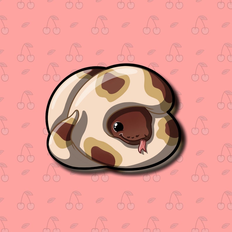 Super Kawaii ball python sticker! Adorable little reptile-fo - Inspire ...