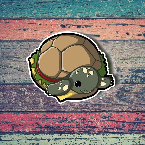 Adorable Turtle Burger! Super adorable Kawaii turtle friend- - Inspire ...