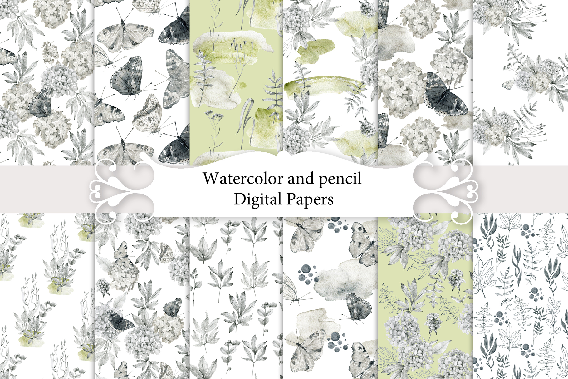 Watercolor flowers, seamless patterns, hydrangea background. | Inspire ...