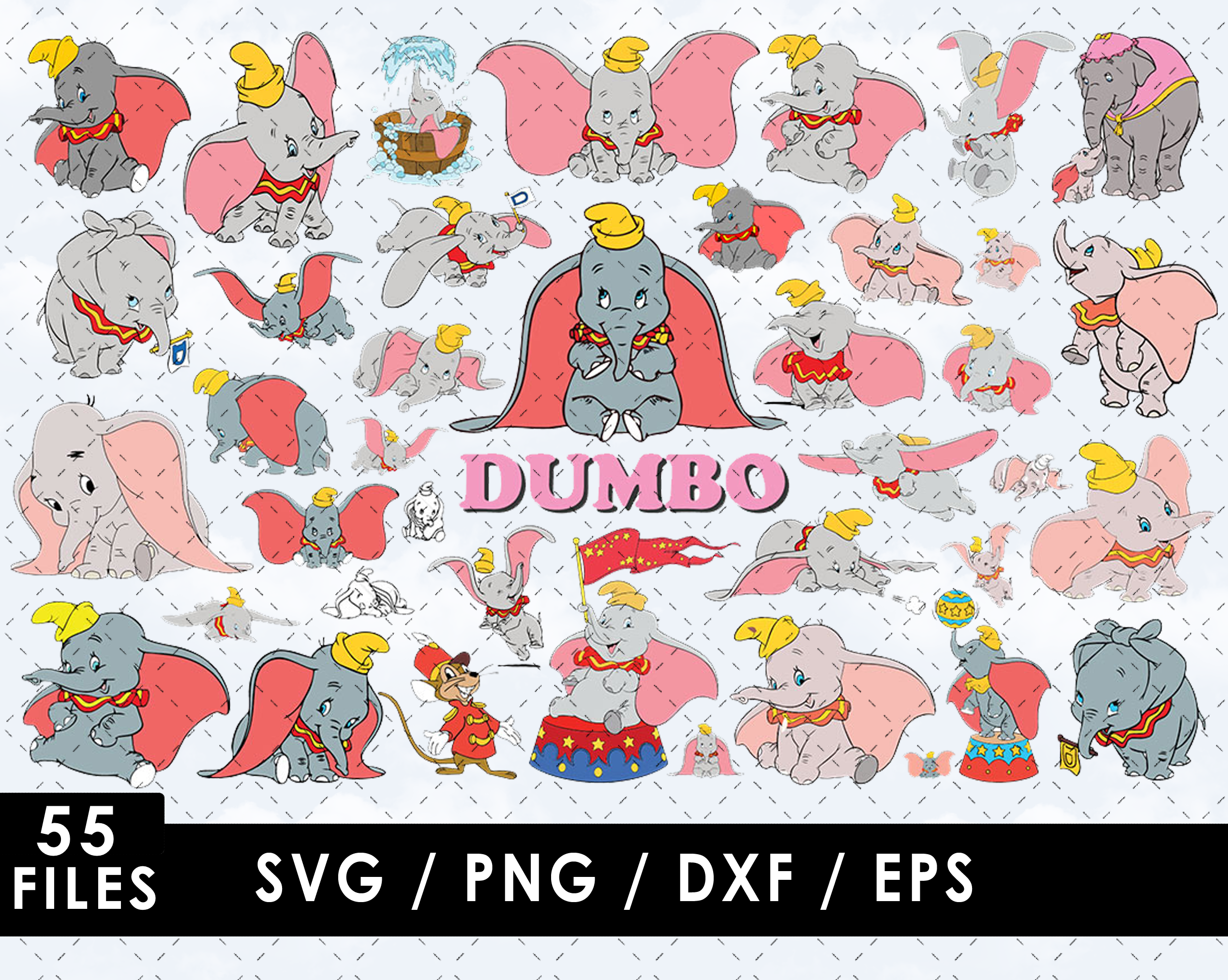 Dumbo Svg Files, Dumbo Svg Files, Vector Png Images, SVG Cut - Inspire ...