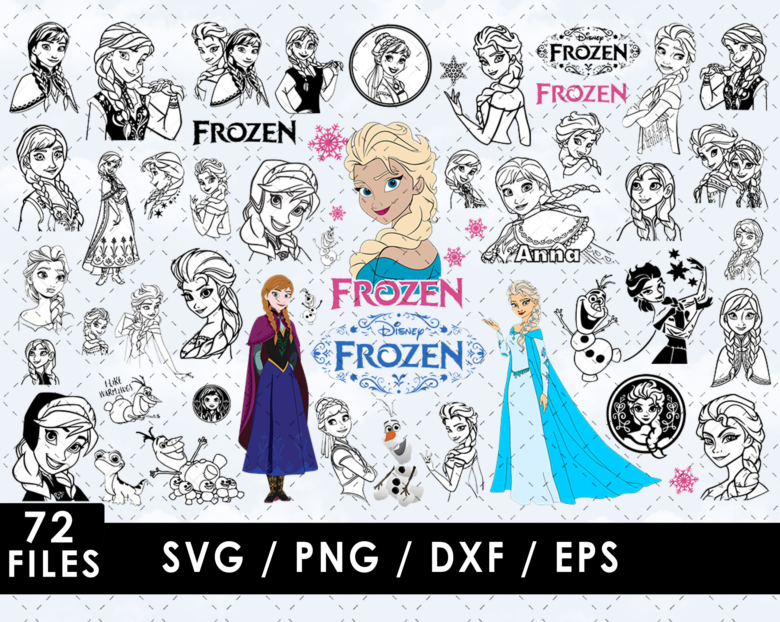 Frozen Svg Files, Frozen Svg Files, Vector Png Images, SVG C | Inspire ...