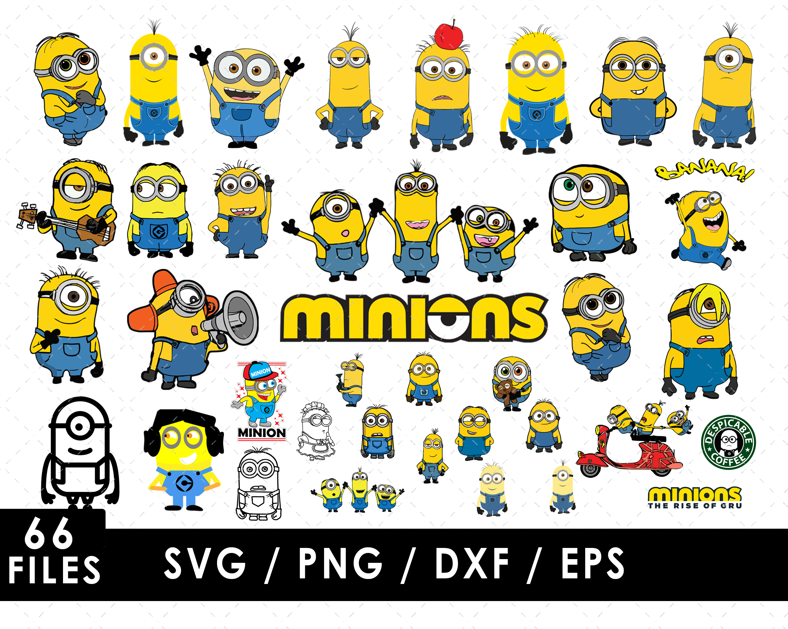 Minions Svg Files, Minions Svg Files, Vector Png Images, SVG | Inspire ...