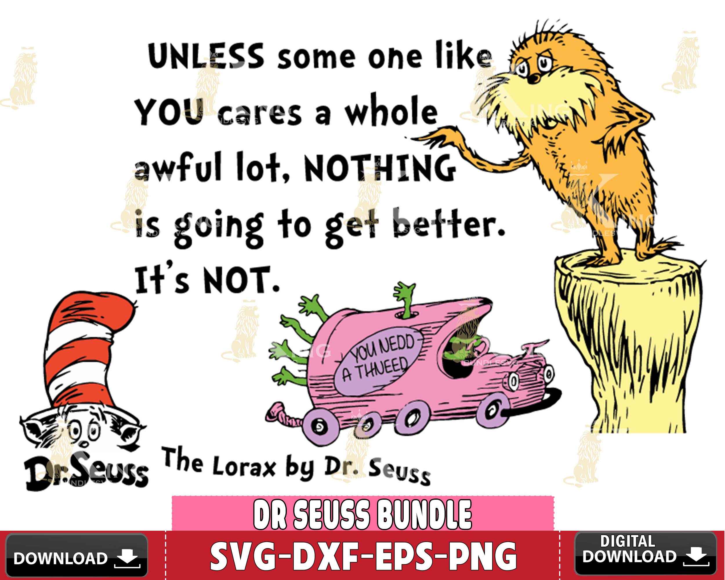 Dr Seuss Bundle Svg, Dr Seuss Bundle svg eps dxf png, for Cr - Inspire ...