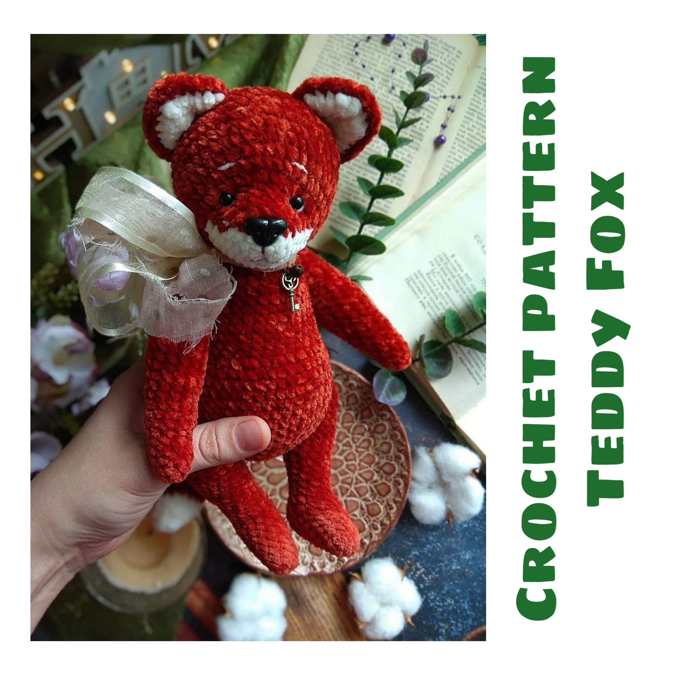 Crochet toy pattern, crochet fox pattern, vintage toy patter | Inspire ...