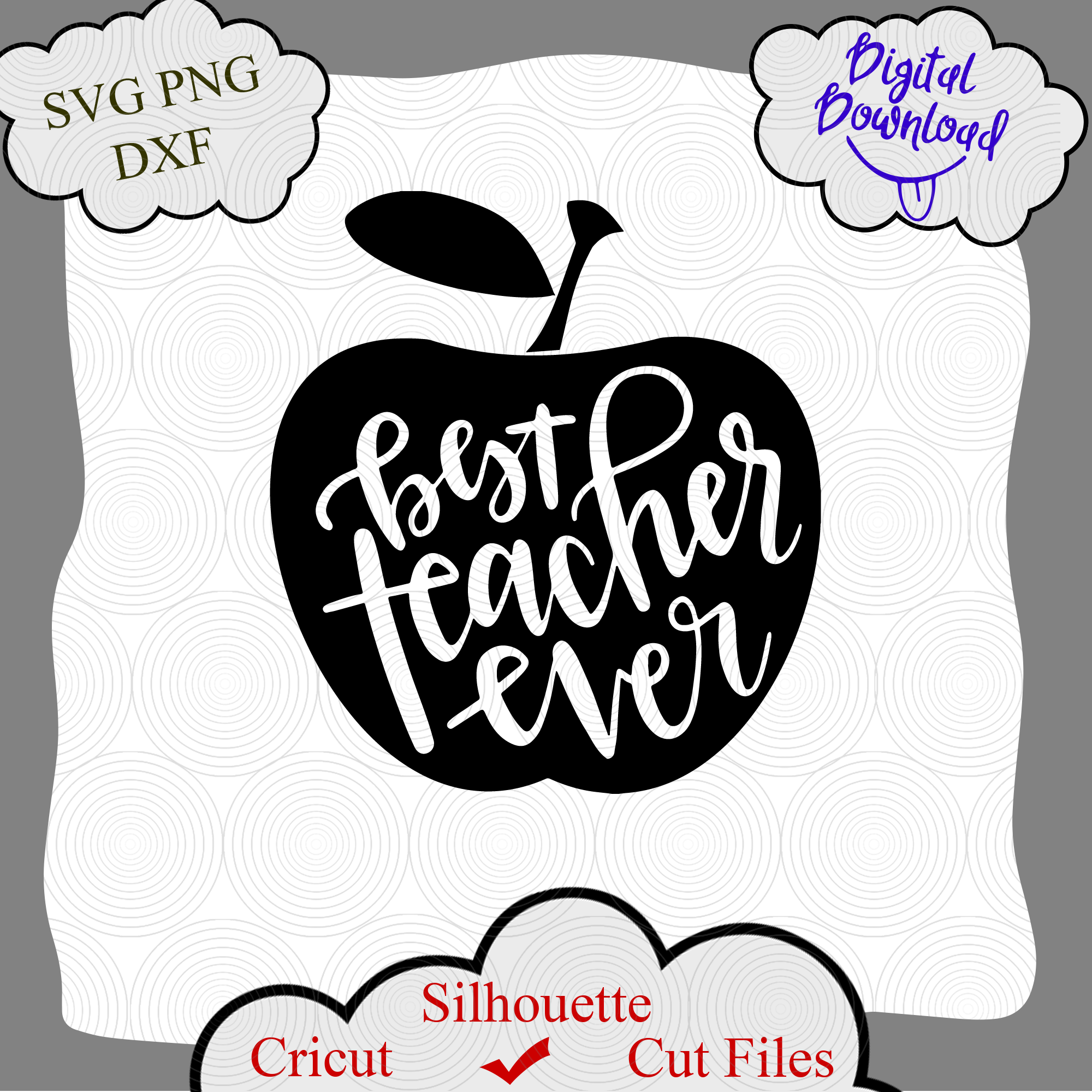 Best Teacher Ever svg, Teacher svg, Teacher Appreciation svg - Inspire ...
