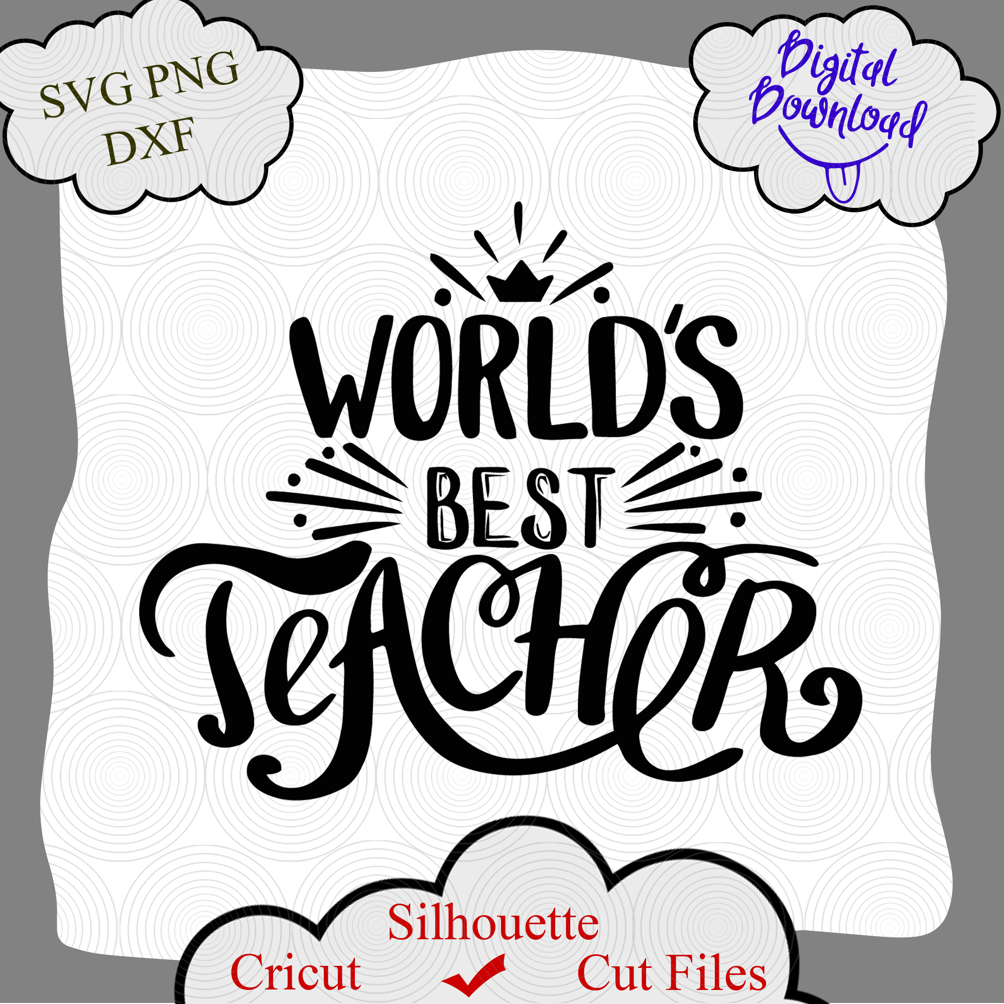 Worlds Best Teacher svg, Teacher svg, Teacher Appreciation s - Inspire ...
