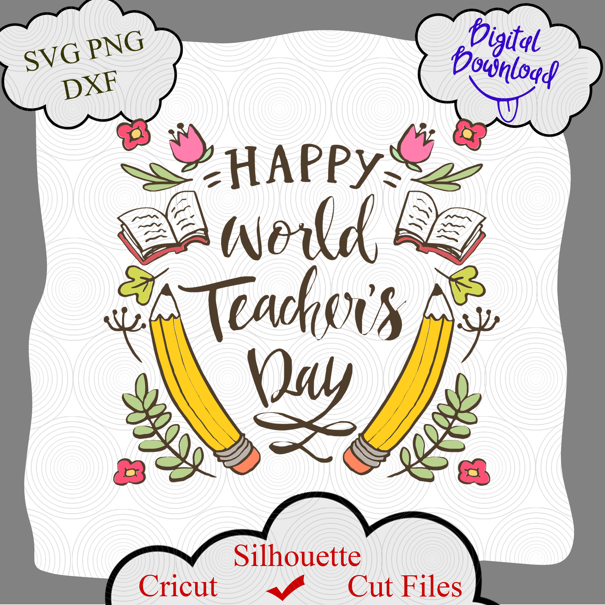 Happy word teachers day svg, teachers day svg, teachers day - Inspire ...