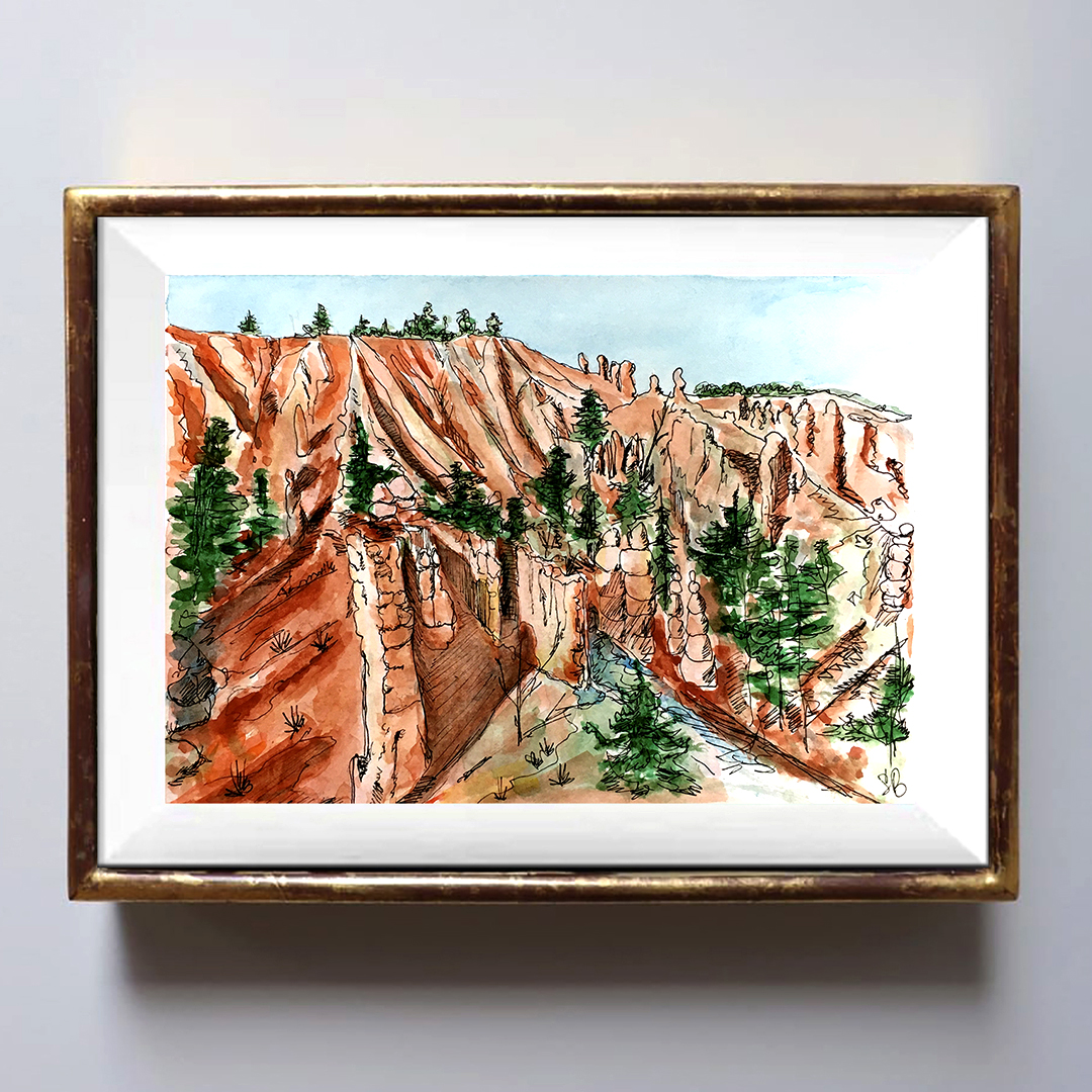 Bryce Canyon National Park Original Watercolor painting Utah | Inspire ...