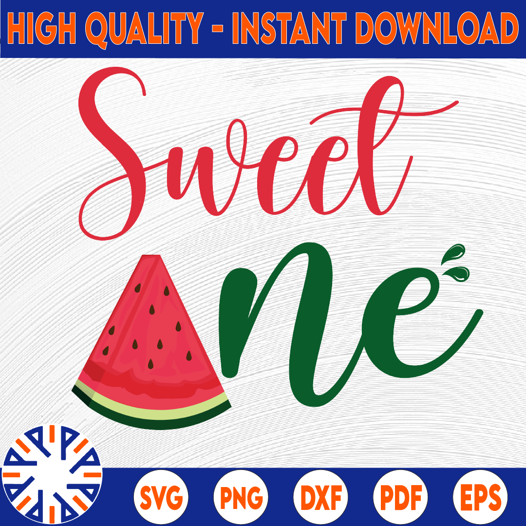 Sweet One Birthday Svg, Watermelon Birthday Svg, Sweet One S | Inspire ...