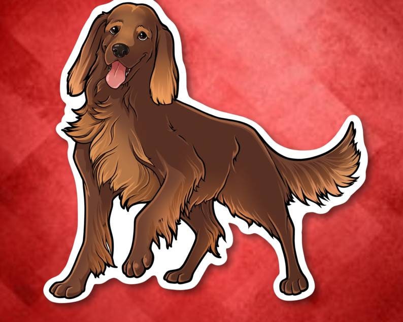 Irish Setter Sticker! Super adorable Kawaii dog friend-for l - Inspire ...