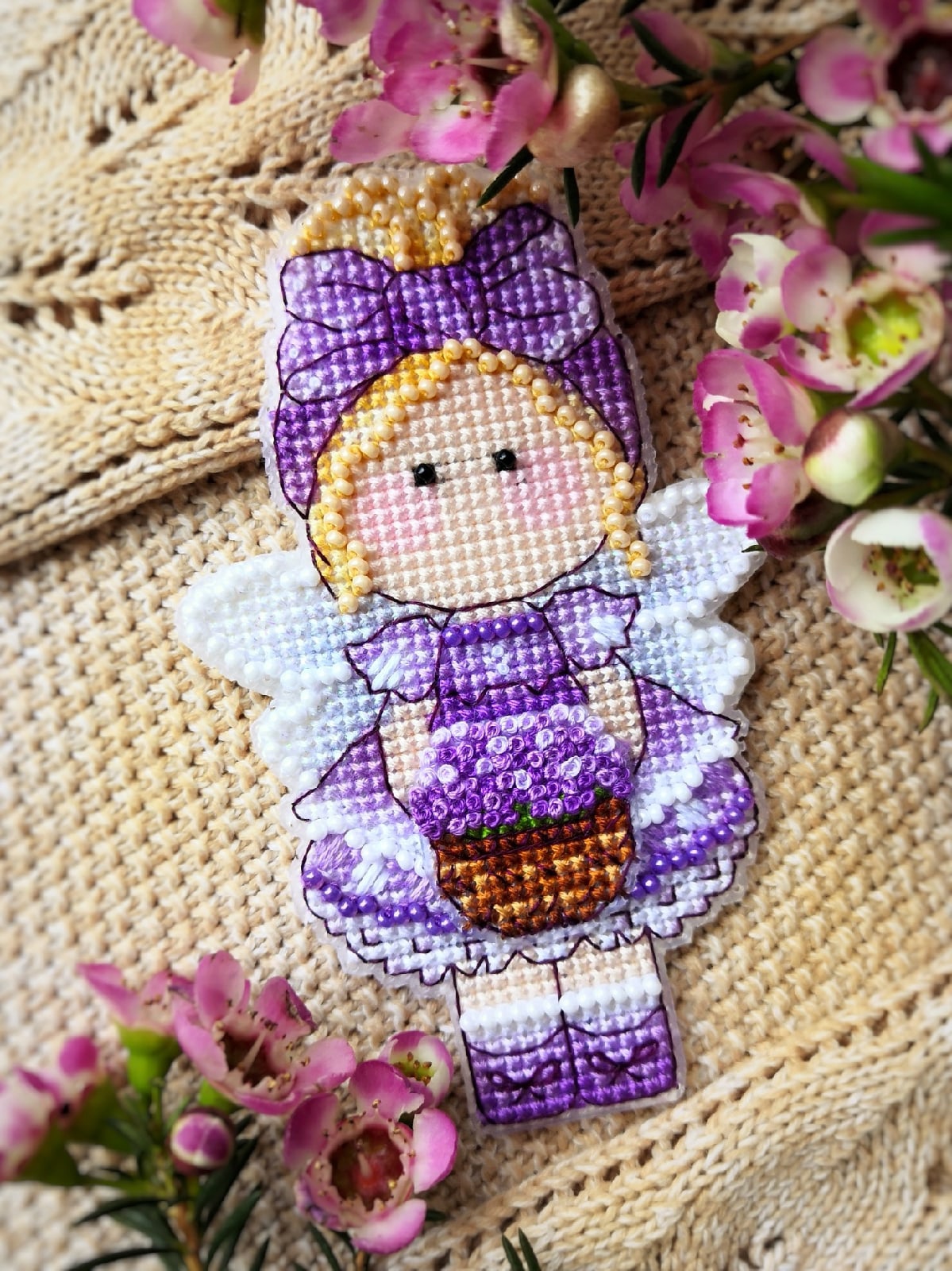 Fairy Cross Stitch Pattern Lavender Cross Stitch Pattern | Inspire Uplift