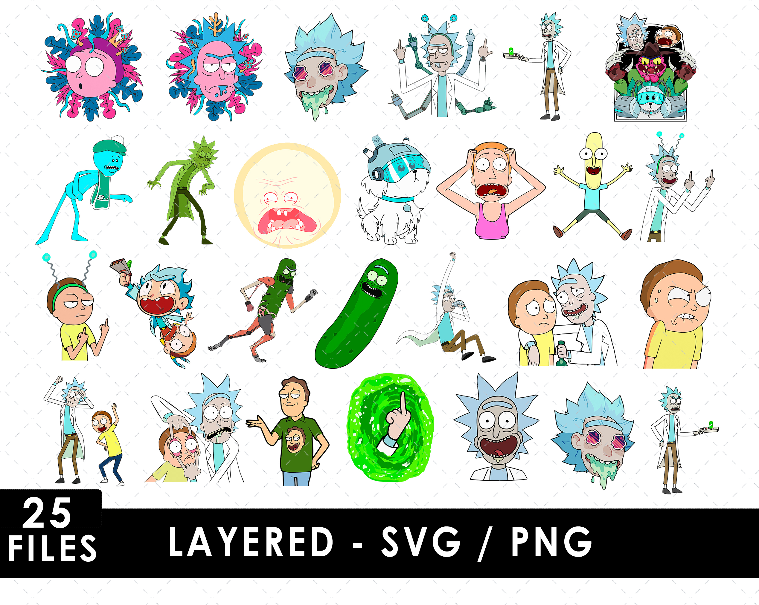 Rick and Morty Svg Files, Rick and Morty Png Files, Vector P - Inspire ...