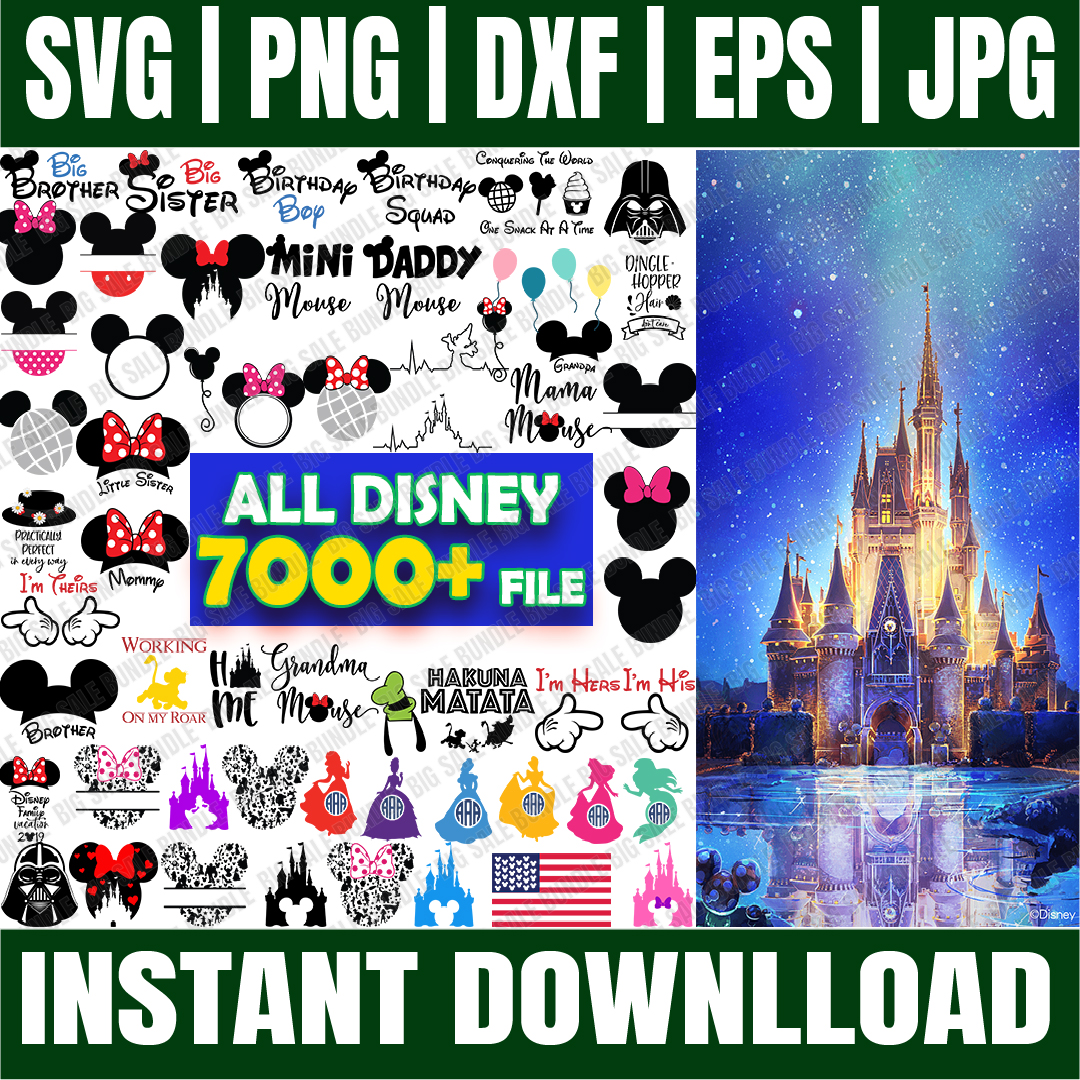 Bundle 7000 Files Disney Svg, Bundle Svg, Mickey, Minnie SVG - Inspire ...