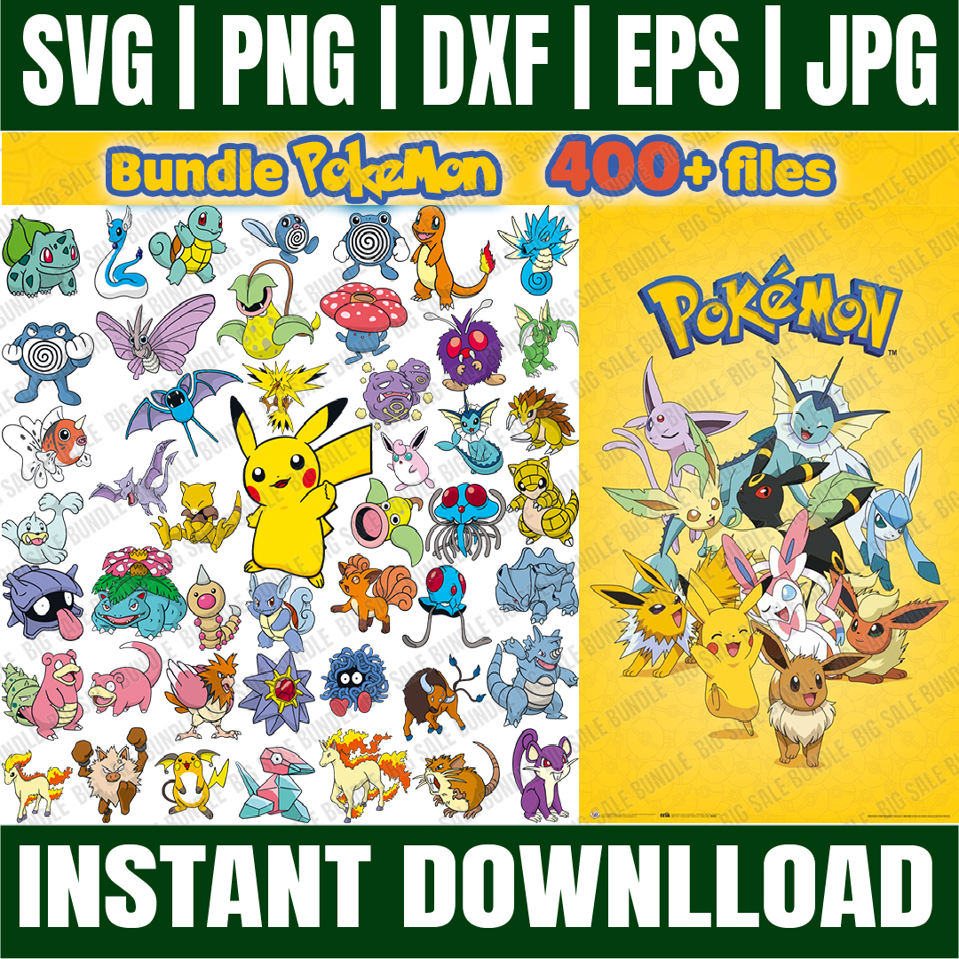 Bundle 400 Files Pokemon svg, Pokemon Layered Pokemon, 200 C - Inspire ...