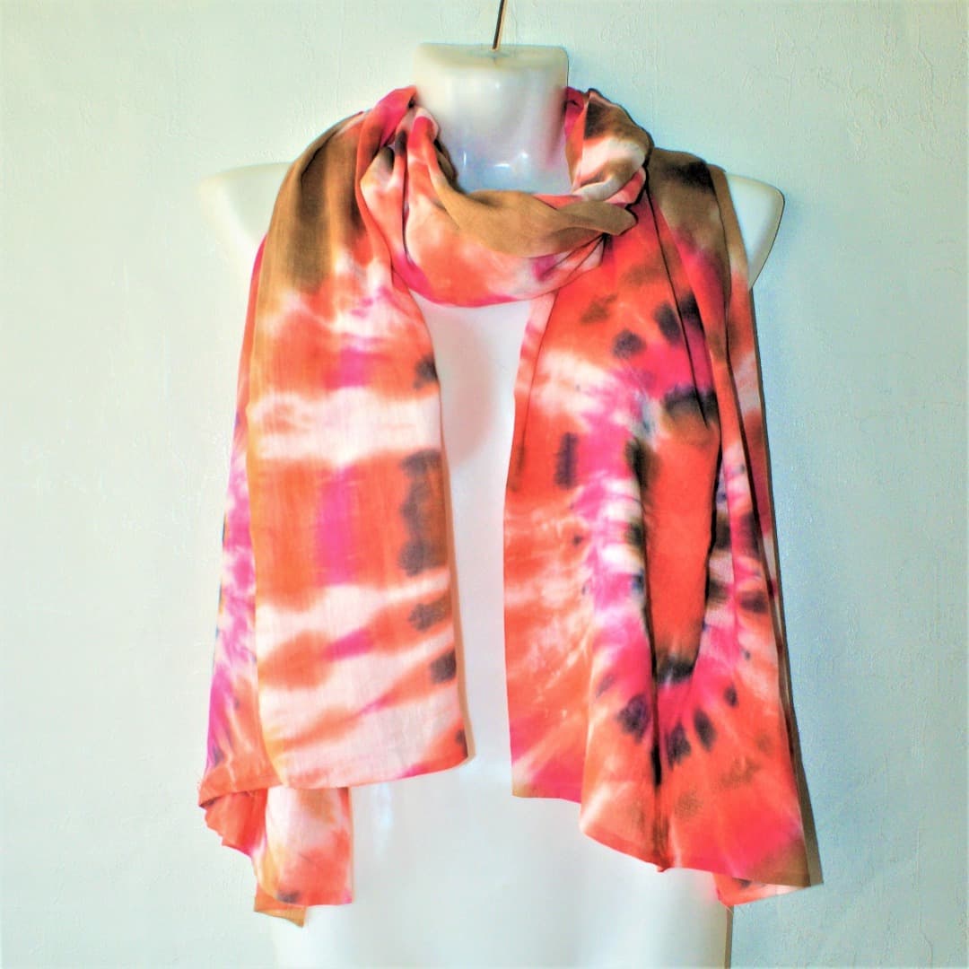 Womens cotton long scarf big tie dye scarves | Inspire Uplift