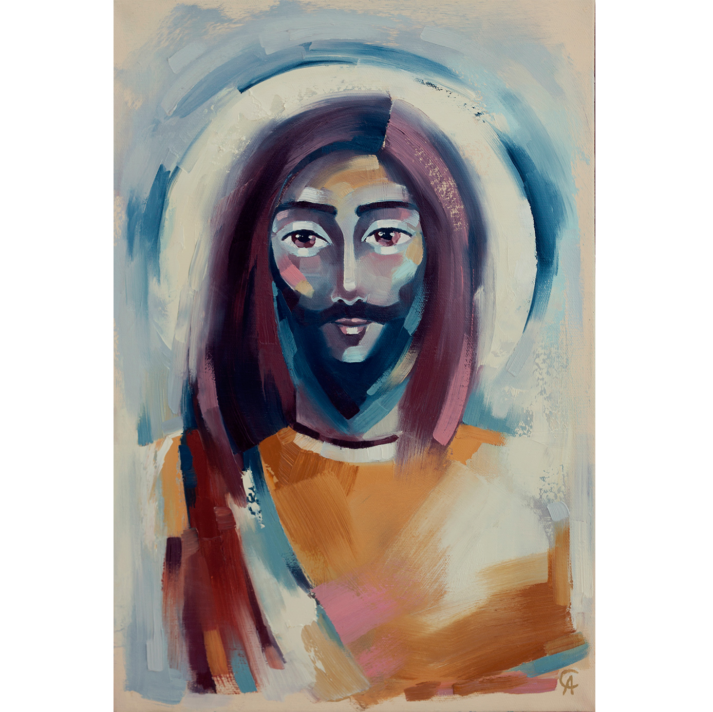 Jesus Painting Catholic Original Art Christian Artwork Relig - Inspire ...