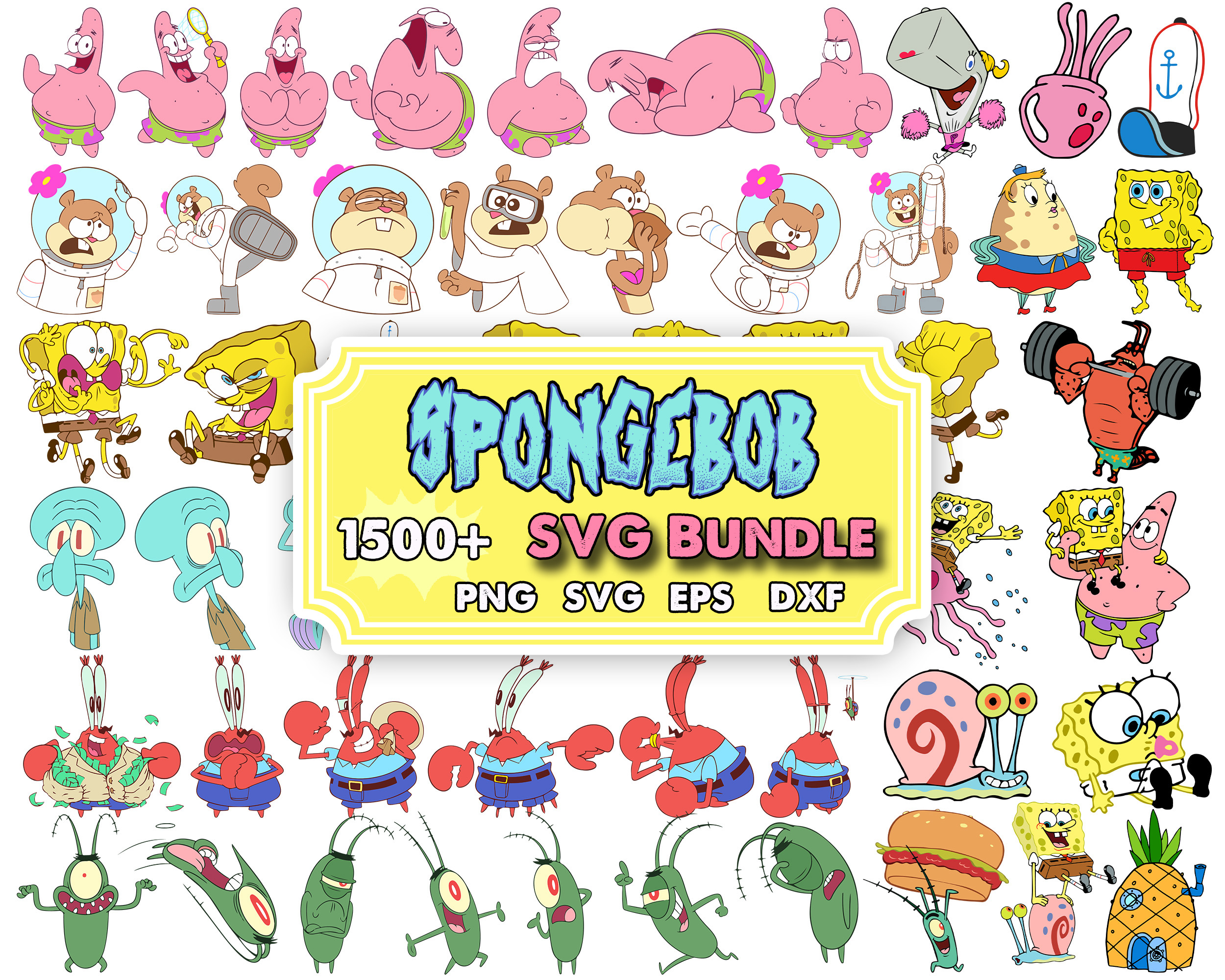 1500 Spongebob svg layered, spongebob png, spongebob clipart - Inspire ...