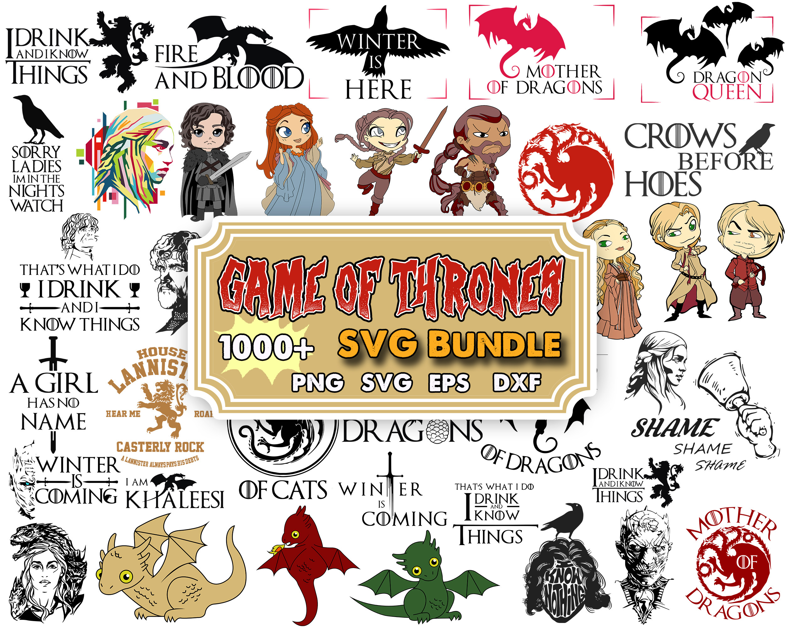 Game Of Thrones Svg Png Pdf Vector, Game Of Thrones Cut File | Inspire ...