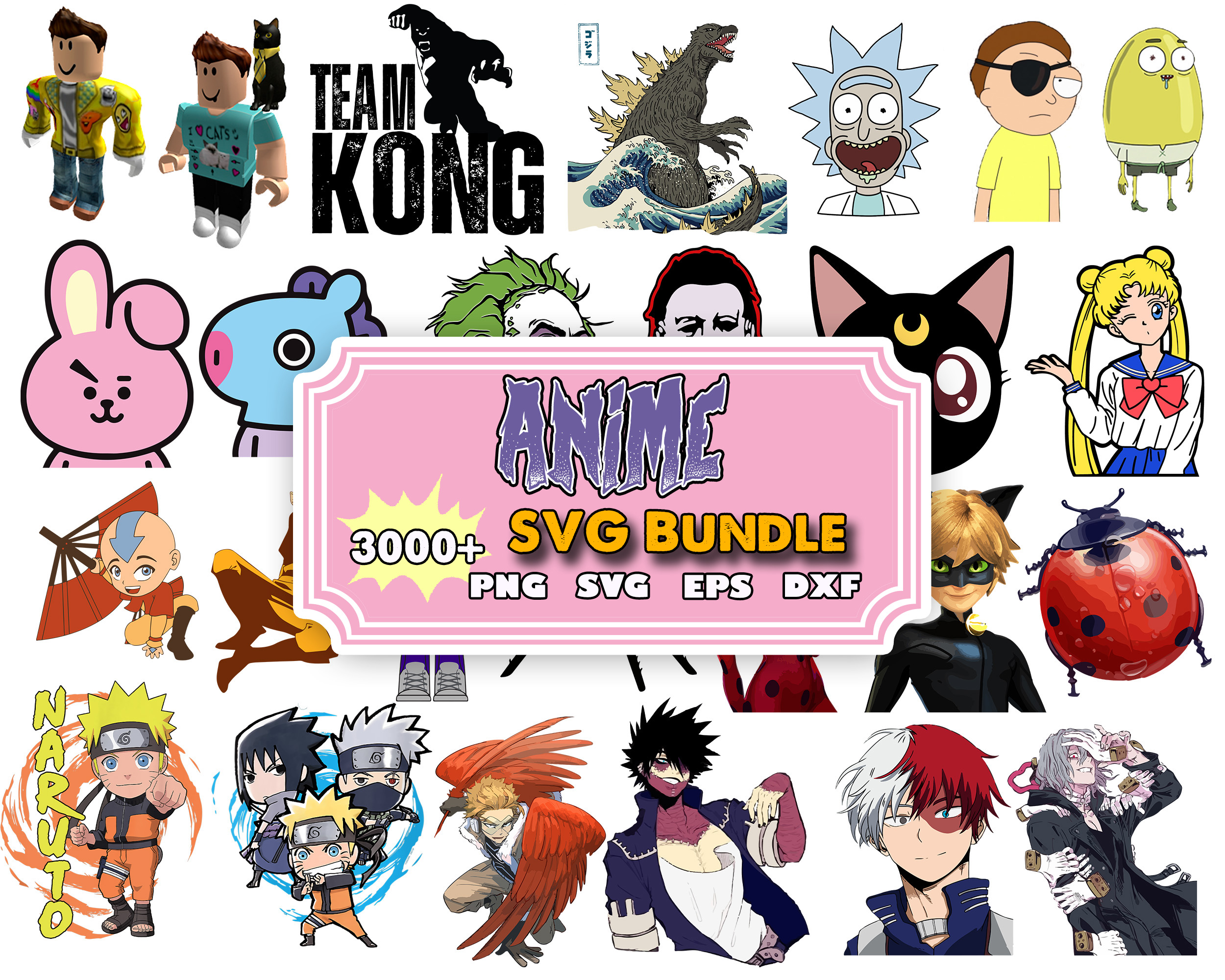 Ultimate Anime bundle svg, anime svg for cricut, anime png, | Inspire ...