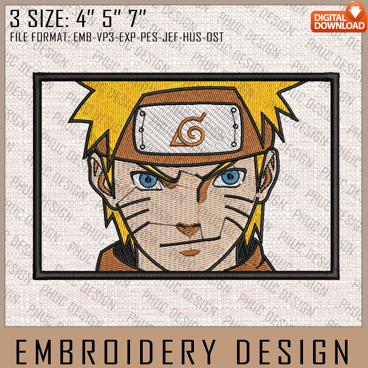 Naruto Embroidery Files, Naruto, Anime Inspired Embroidery D - Inspire ...