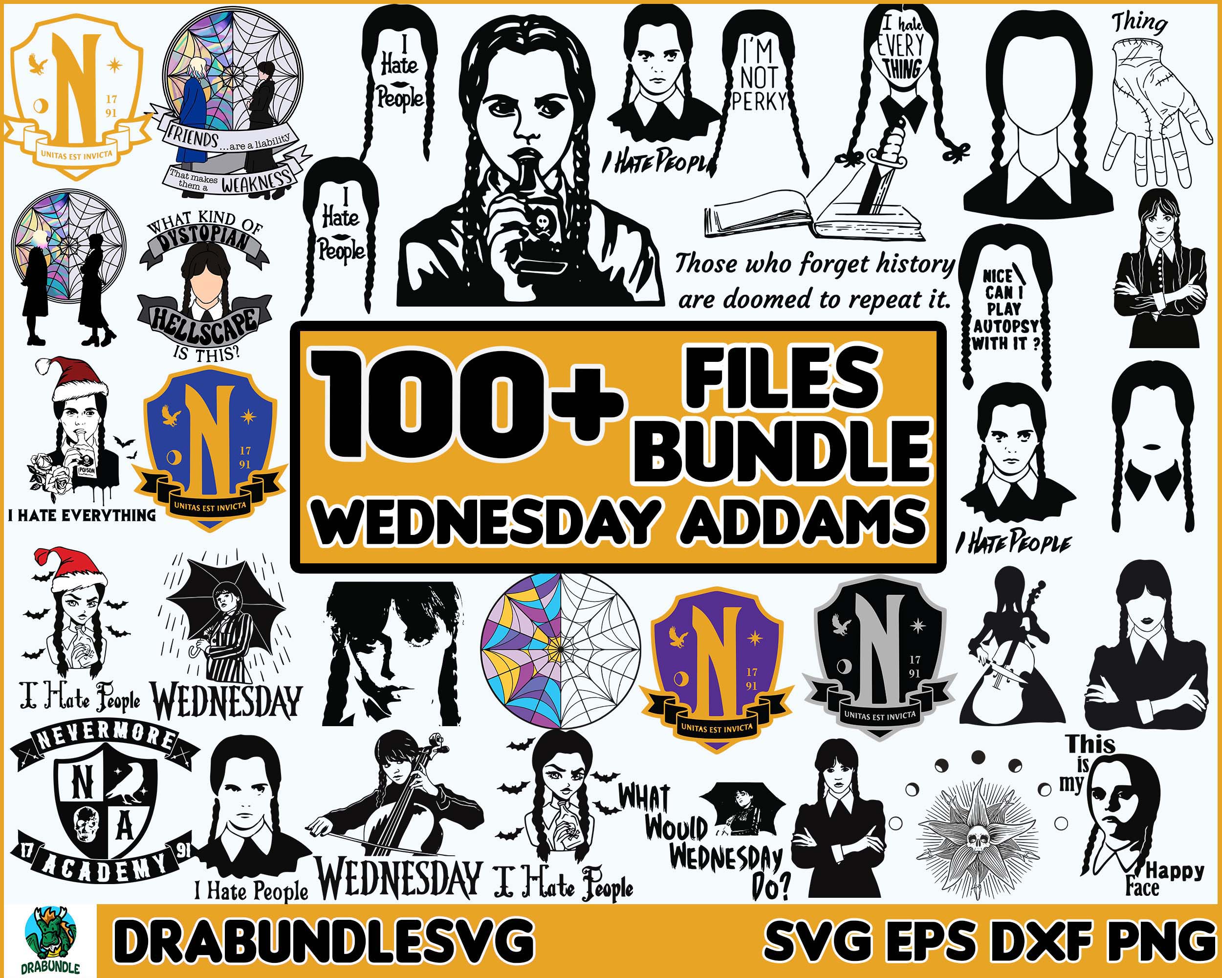 100 Wednesday SVG,Wednesday Png, Wednesday addams, The addam | Inspire ...