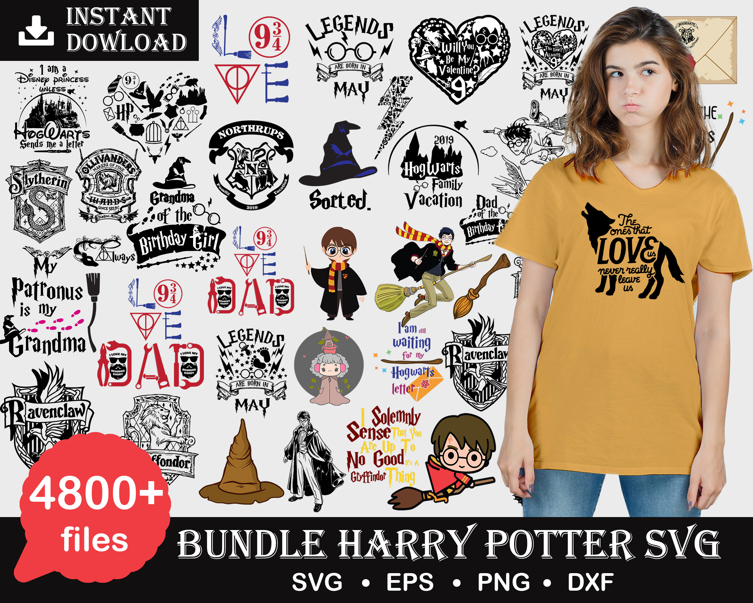 4800 Bundle Harry Potter Svg,Harry Potter Svg, Mega Bundle H | Inspire ...