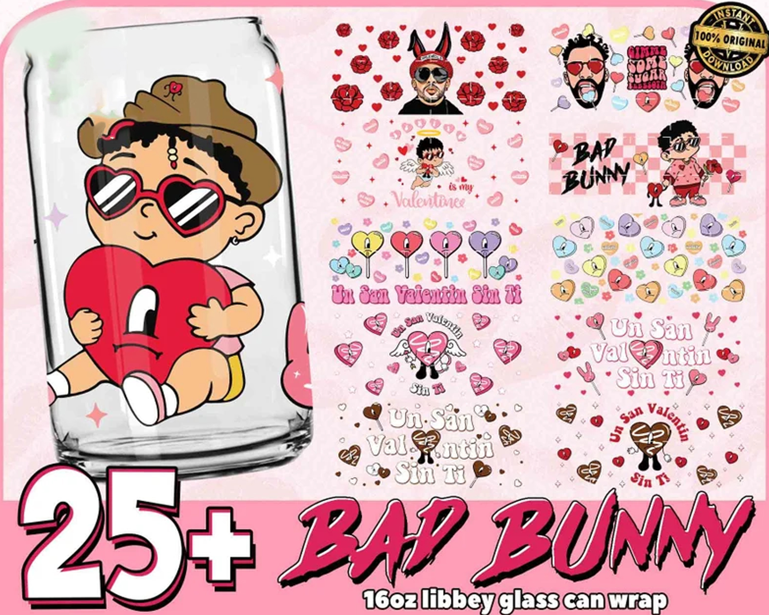 Files Valentine Bad Bunny Svg Png, Valentines Benito Png, Va - Inspire ...