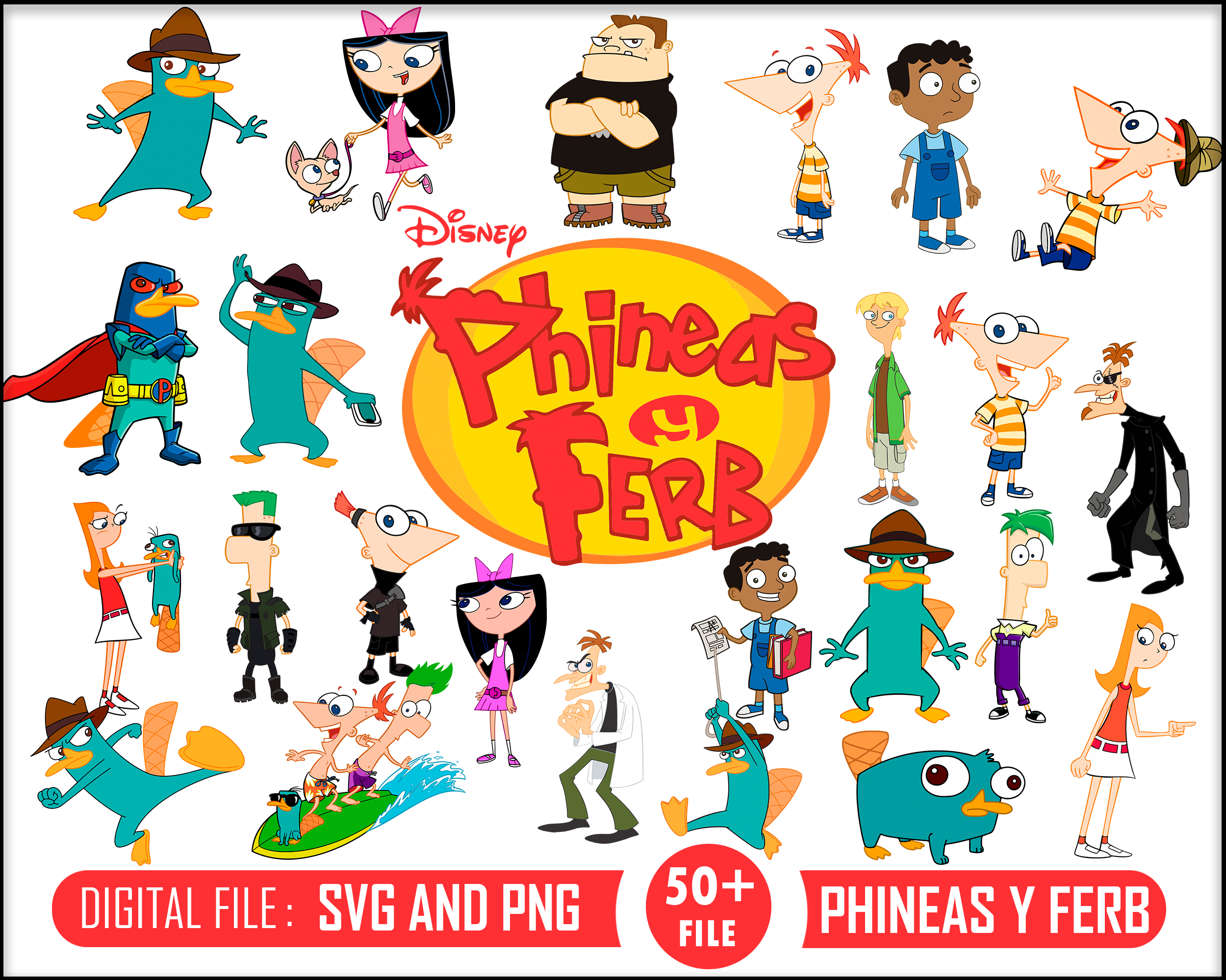 Phineas and Ferb Svg, Phineas and Ferb Png, Phineas and Ferb | Inspire ...