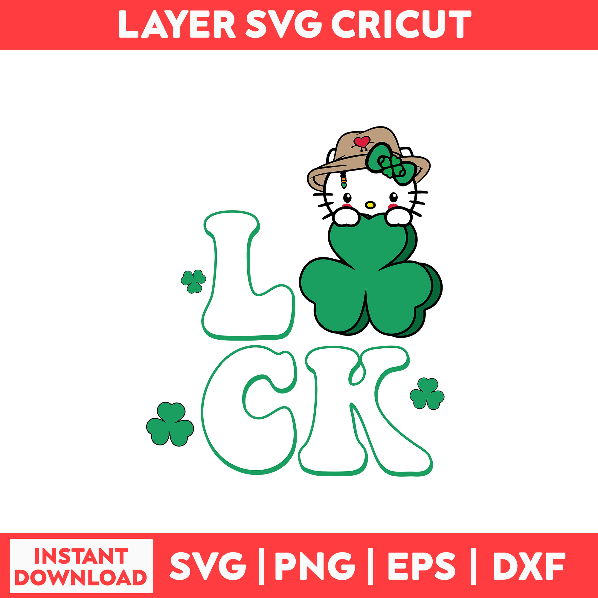 Happy St. Patrick Day, Hello Kitty Bad Bunny Patricks Day Sv | Inspire ...